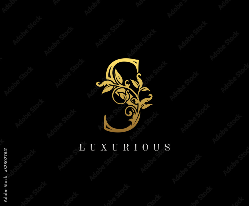 Gold Letter S Logo. S Letter Design Vector with Golden Colors and ...