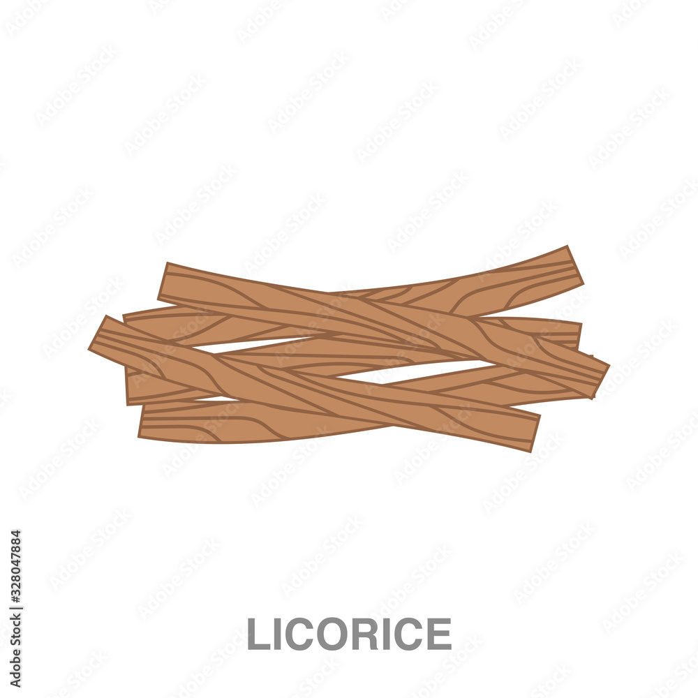 licorice root flat icon on white transparent background. You can be ...