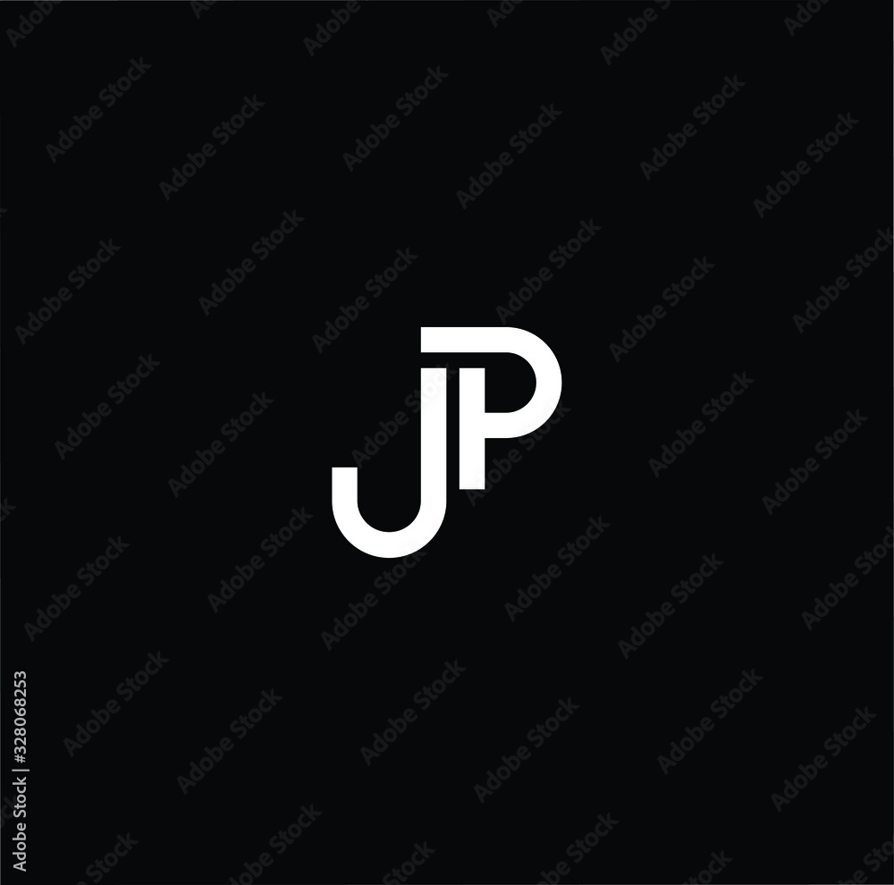 Initial based modern and minimal Logo. PJ JP letter trendy fonts ...