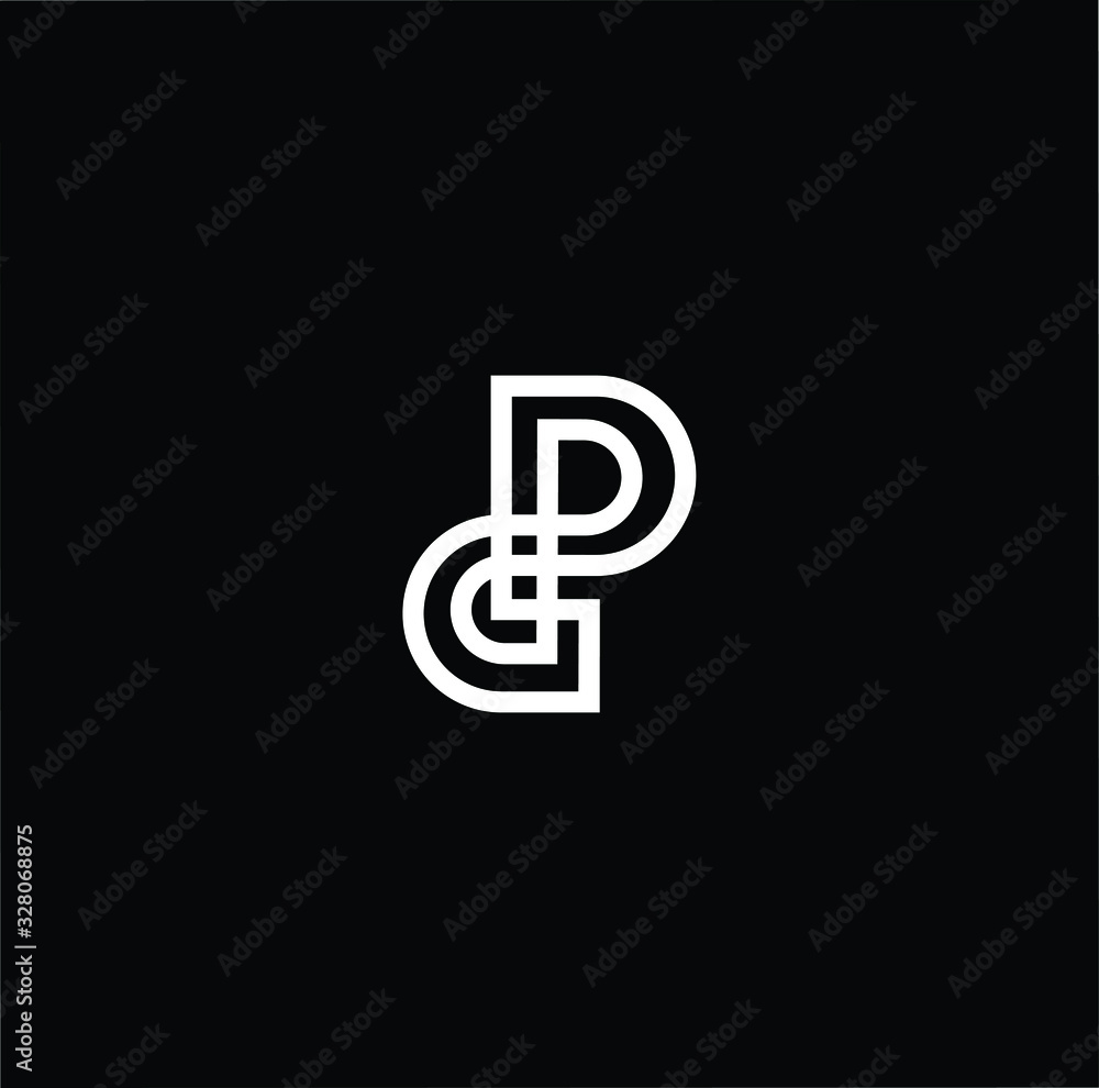 Initial based modern and minimal Logo. PD DP letter trendy fonts ...