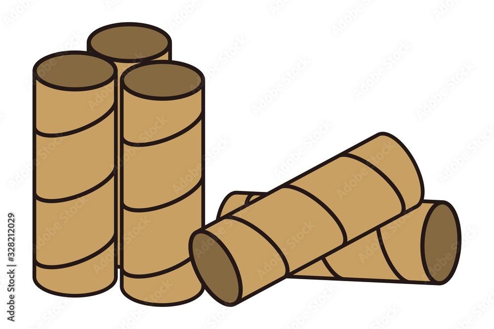 toilet paper cores isolated vector illustration Stock Vector | Adobe Stock