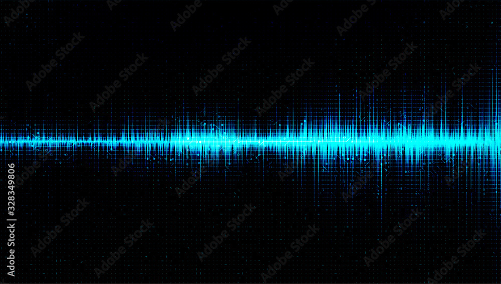 Digital Sound Wave Low and Hight richter scale with Circle Vibration on ...