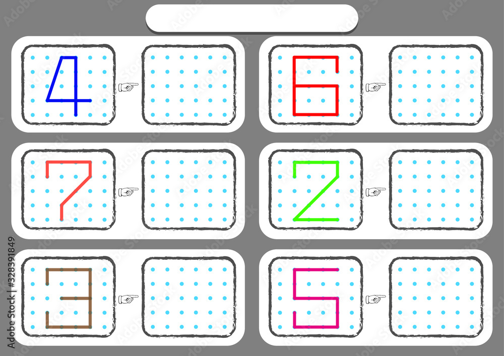 worksheet for preschool kids, Dot to dot copy practice, copy the shapes ...