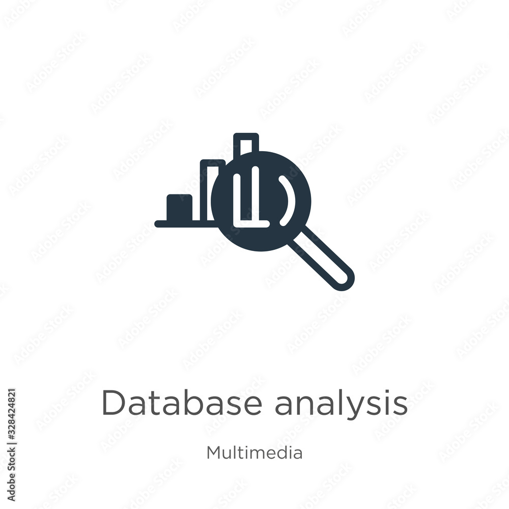 Database analysis icon vector. Trendy flat database analysis icon from ...