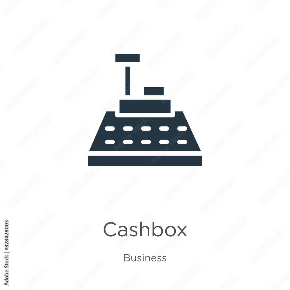 Cashbox icon vector. Trendy flat cashbox icon from business collection ...