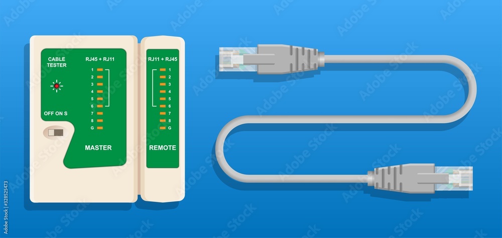 LAN network cable tester equipment device measure connect conductive ...