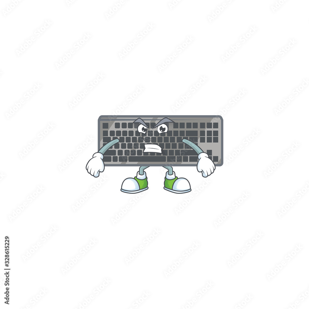 cartoon character of black keyboard with angry face Stock Vector ...