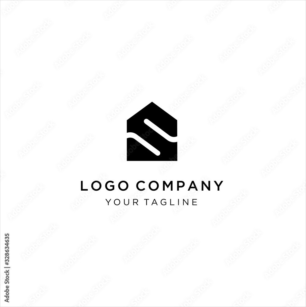 Letter S house logo icon design template elements Stock Vector | Adobe ...
