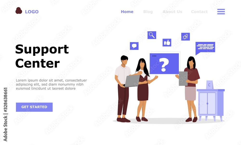 Frequently Asked Questions Vector Illustration Concept , Suitable for ...