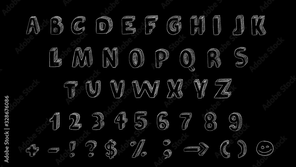 2d graphics, letters, Pencil drawing, calligraphy, English alphabet ...