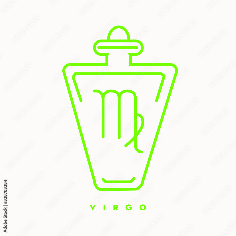 Zodiac signs in potion bottles symbols. Star sign art deco design set ...