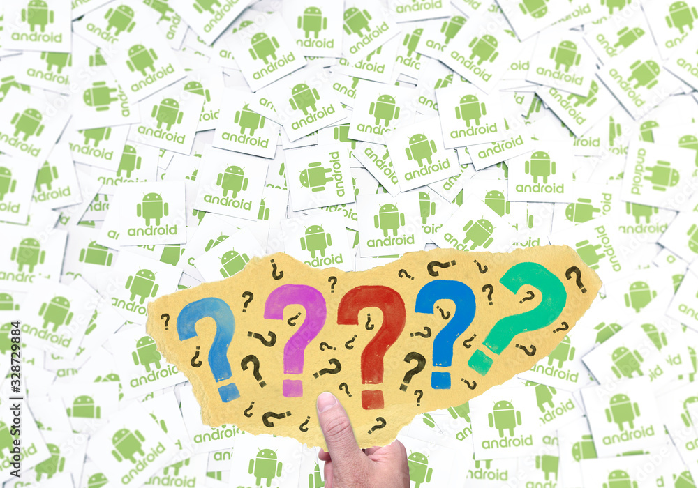 Android Logos, Social Media, Question Mark - Istanbul, TURKEY - March ...