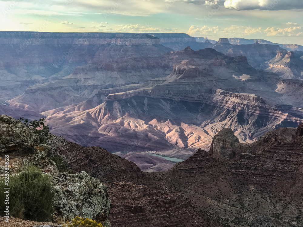 Light shining onto the Grand Canyon Supergroup and Great Unconformity ...