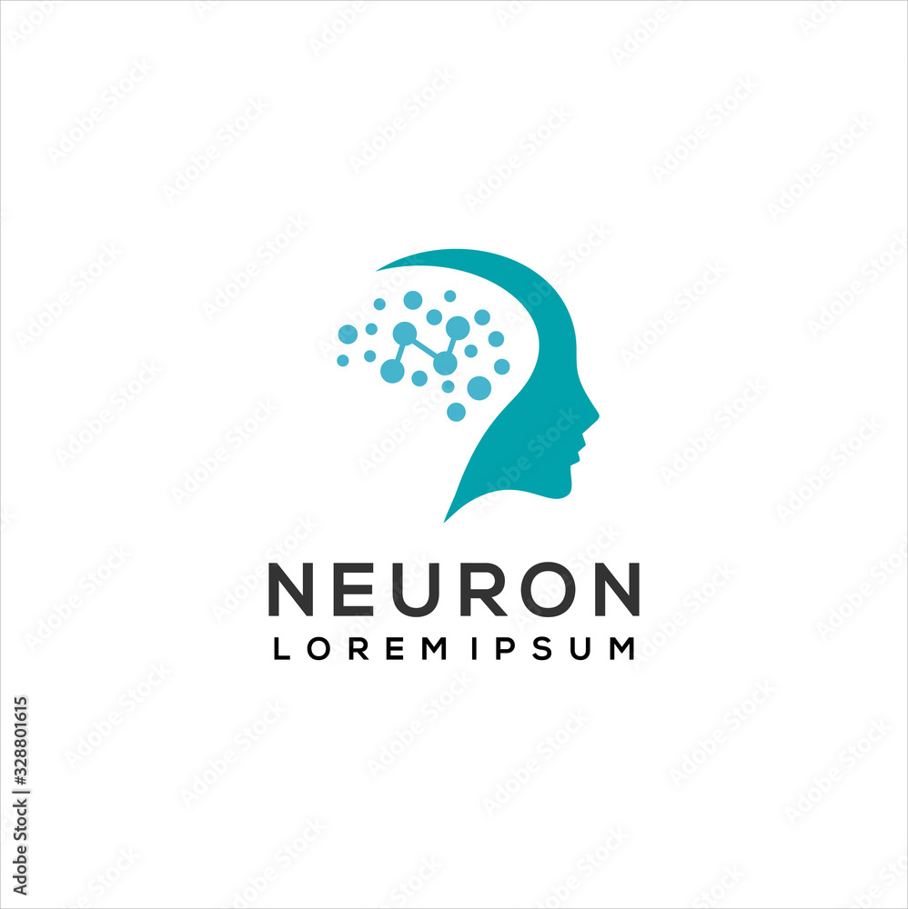Brain logo / Neuron Nerve or logo design inspiration with a black ...