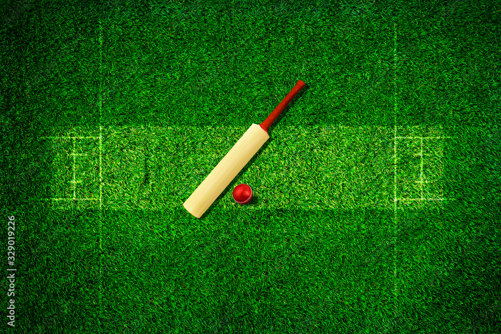 INTERNATIONAL CRICKET BACKGROUND WITH PITCH BAT AND BALL CREATIVE ...