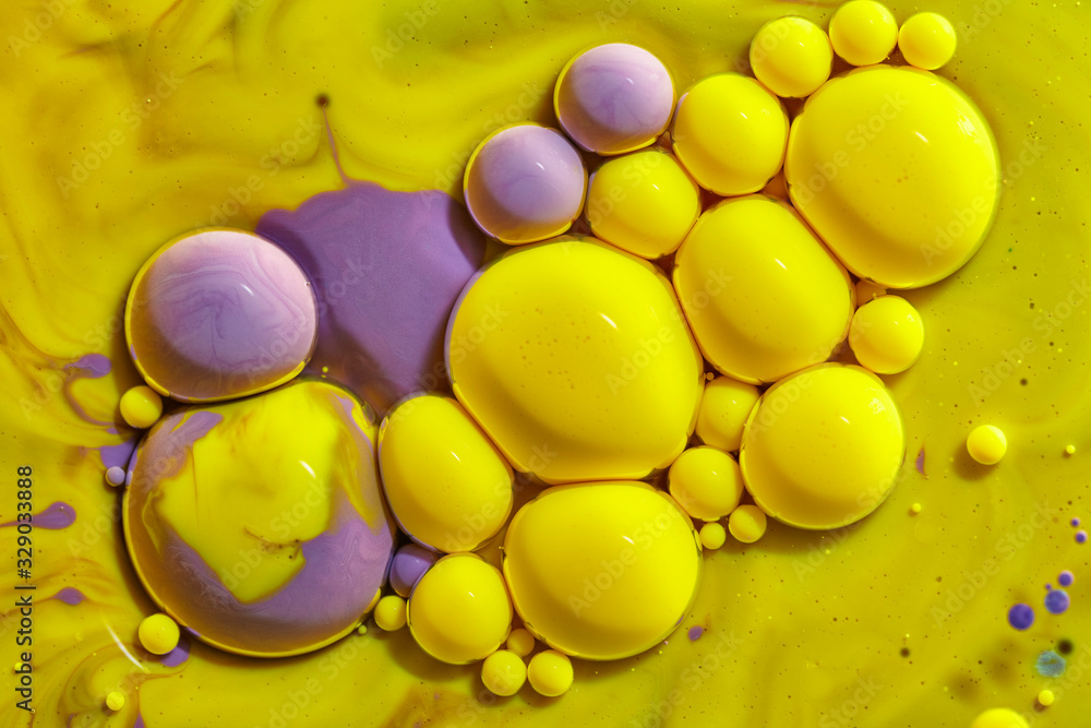 Colourful acrylic bubbles.Abstract ink design template mixed texture ...