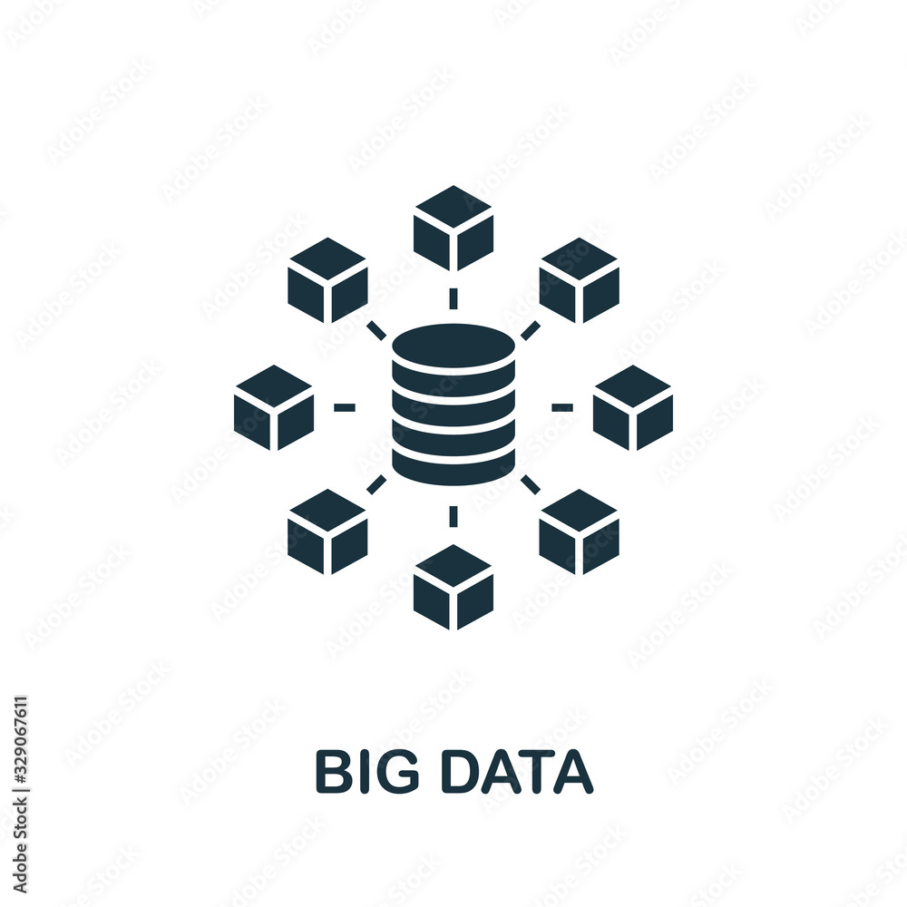 Big Data icon. Simple element from digital disruption collection ...