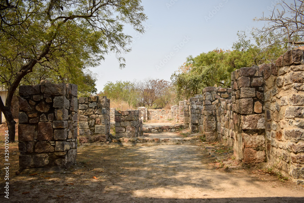 Pathway in Old Ancient Fort Background stock photograph image Stock ...