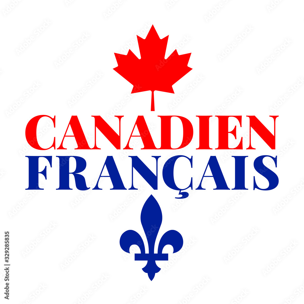 Vector illustration with red maple leaf (symbol of the Canadian people ...