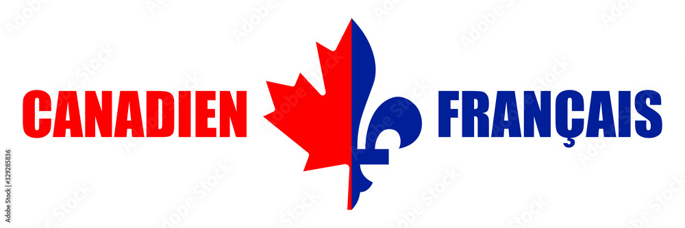Vector illustration with red maple leaf (symbol of the Canadian people ...