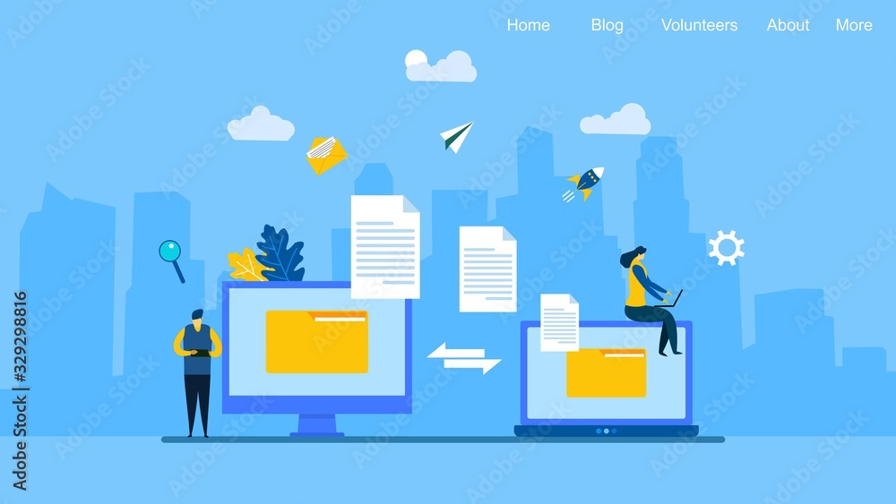 Website or landing page of File Transfer. Files transferred Encrypted ...