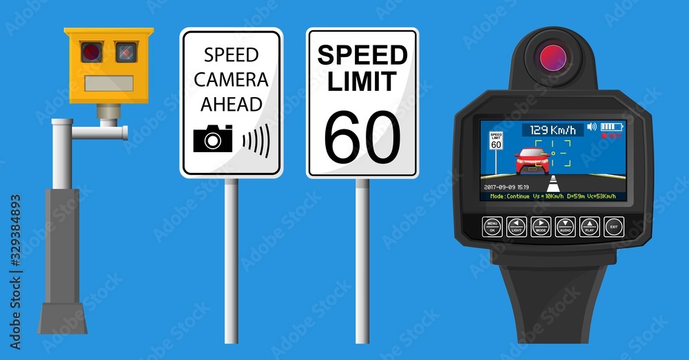 Handheld Speed Radar Lidar Laser Camera Gun Police Officer Operator ...
