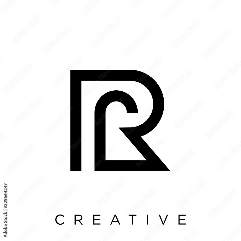 rr logo design vector Stock Vector | Adobe Stock