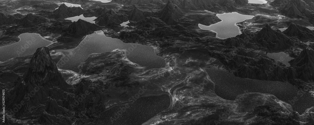 3d landscape jupiter moon titan background Stock Illustration | Adobe Stock