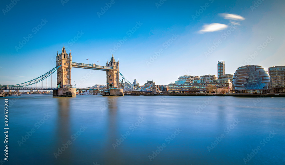 Tower Bridge London blue sky Stock Photo | Adobe Stock
