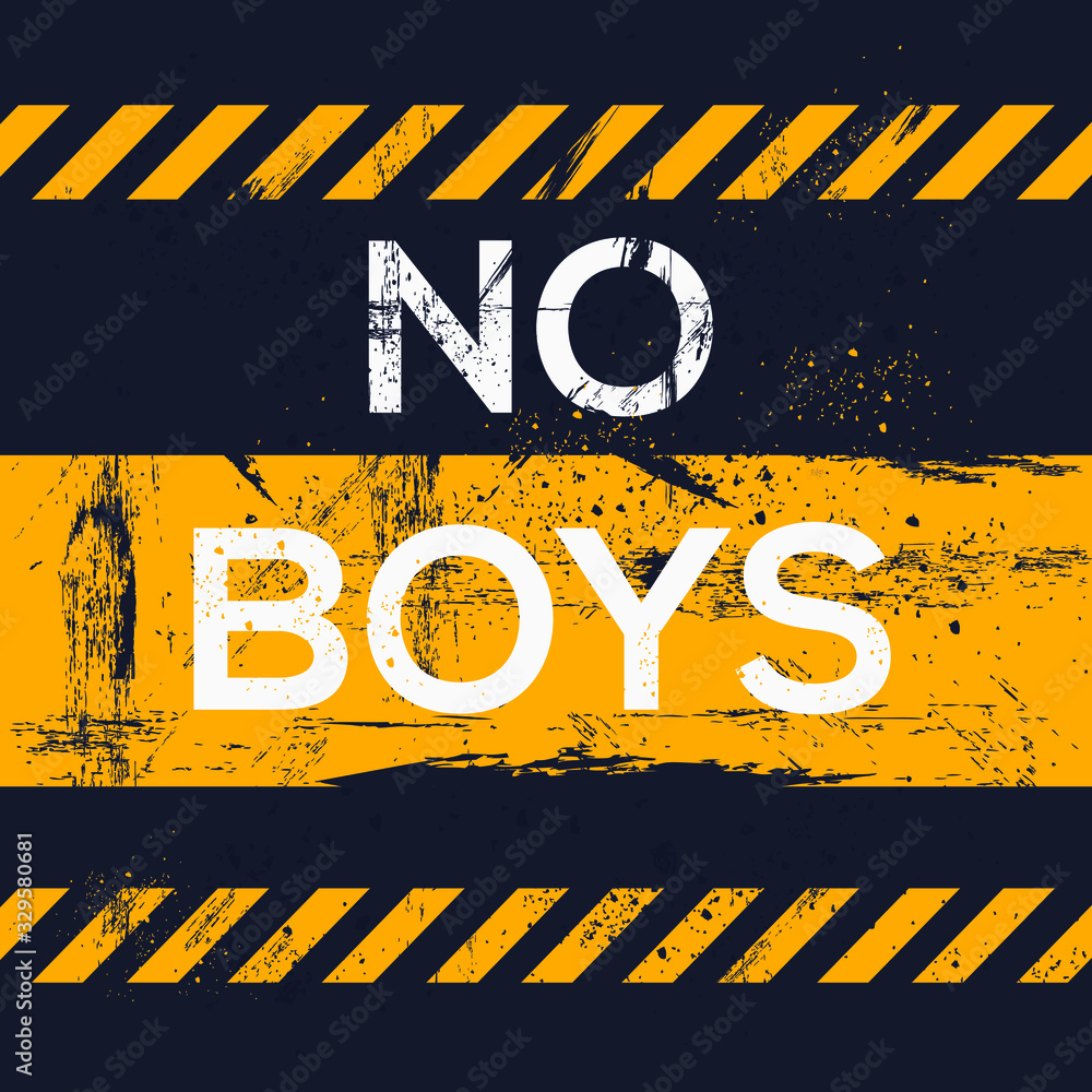 Warning sign (no boys), vector illustration. Stock Vector | Adobe Stock