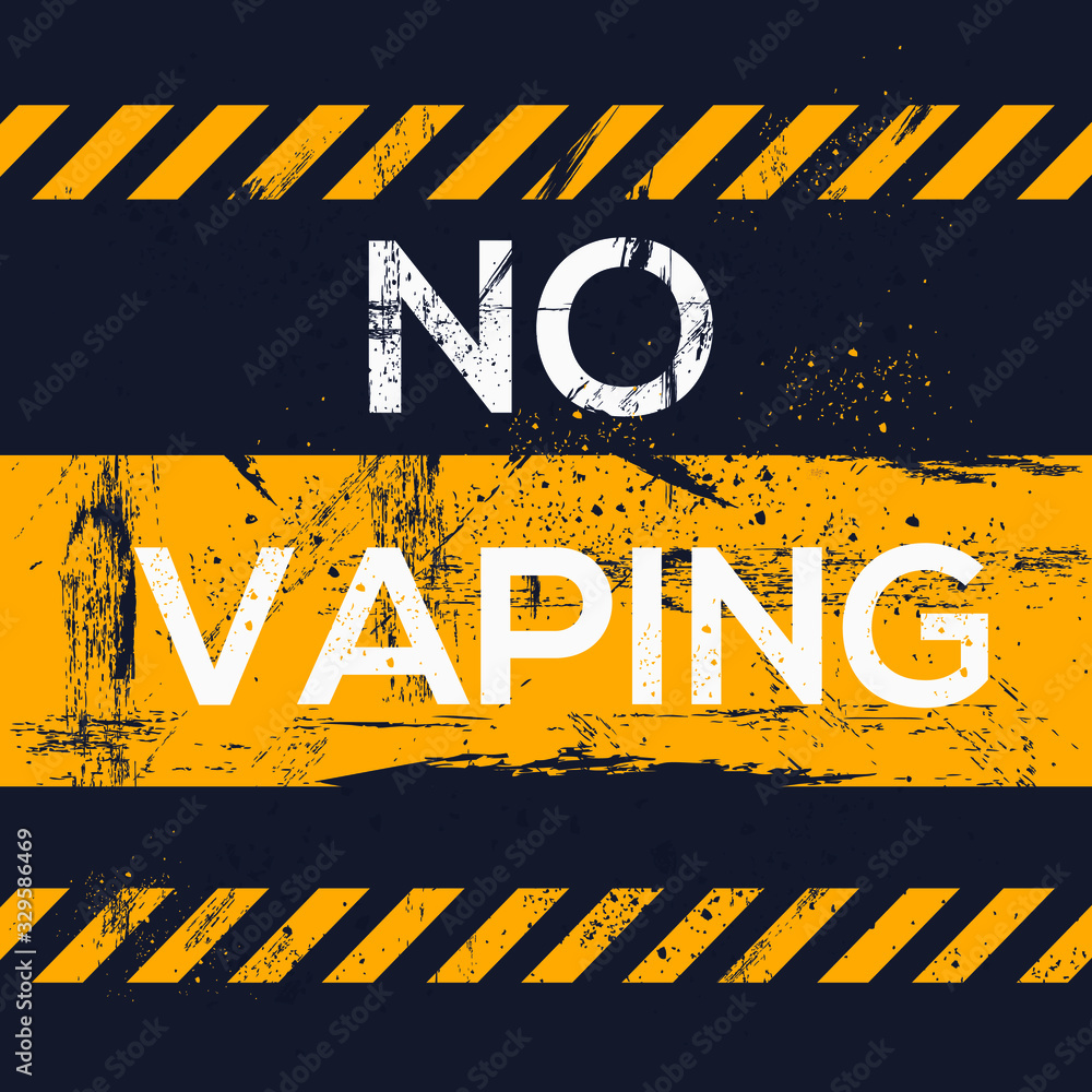 Warning sign (no vaping), vector illustration. Stock Vector | Adobe Stock