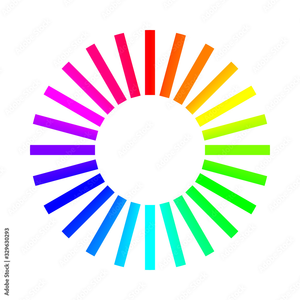 Color wheel palette. RGB, RYB, CYMK system. Color harmony. Vector ...