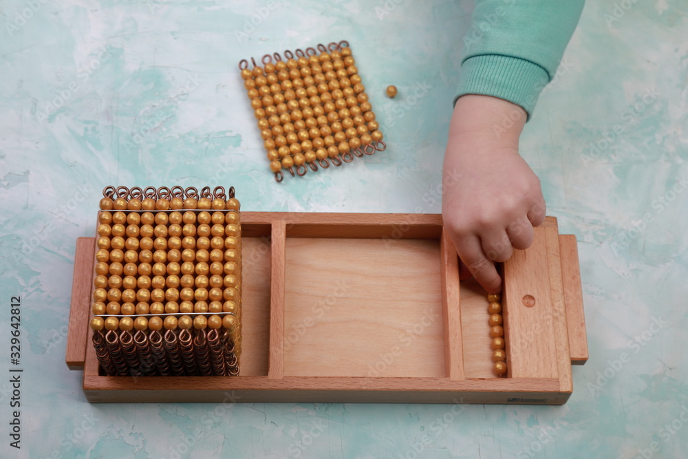 montessori golden material mathematics number decimal system number ...