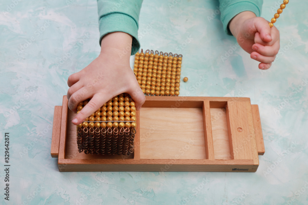 montessori golden material mathematics number decimal system number ...