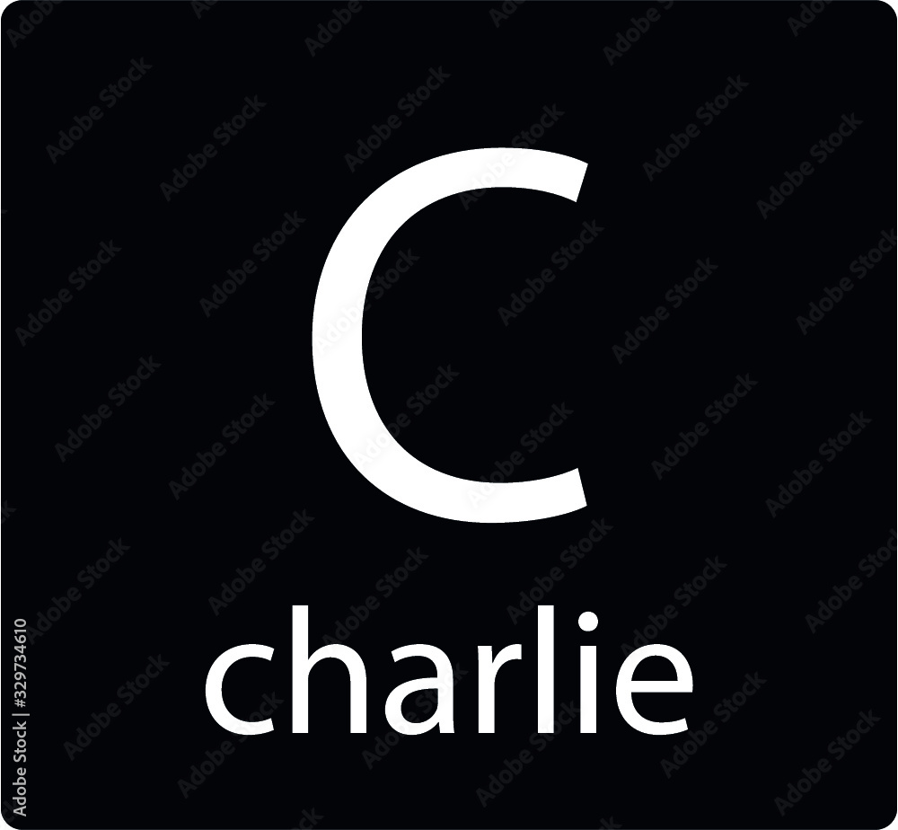 NATO Army Phonetic Alphabet Letter Charlie Stock Vector | Adobe Stock