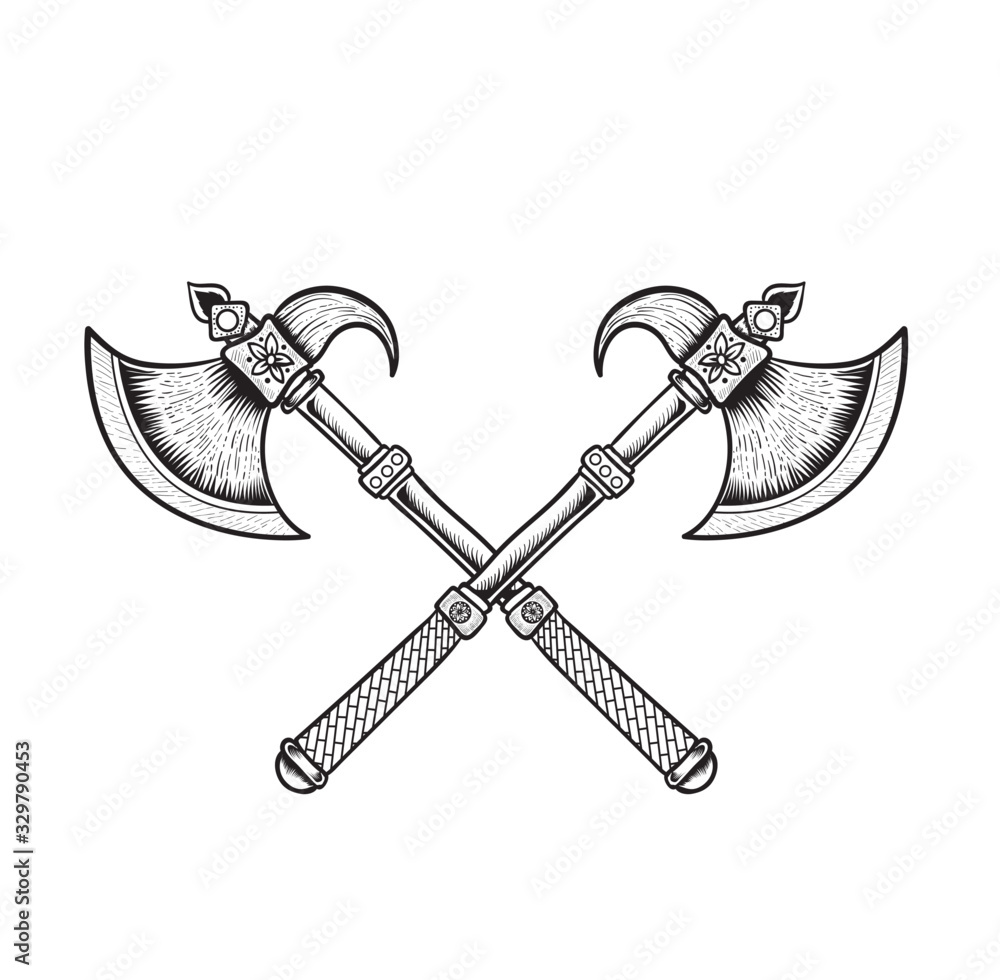 Axe weapon vector illustration art Stock Vector | Adobe Stock