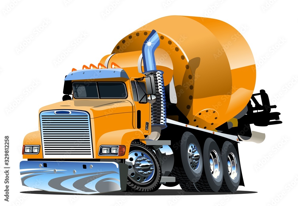Cartoon Concrete Mixer