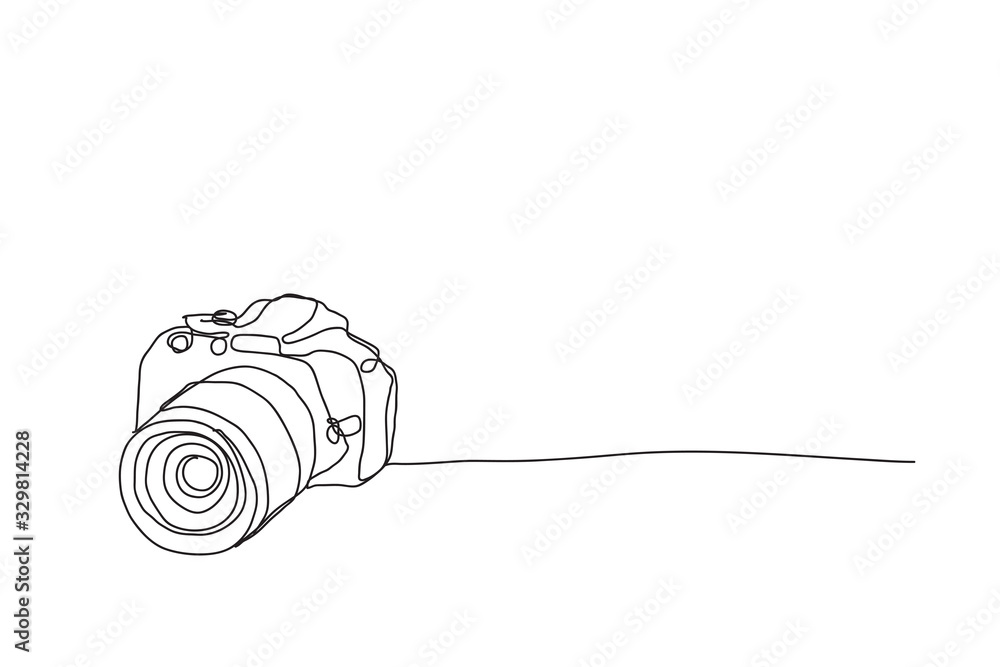 camera ,line drawing style, vector design Stock Vector | Adobe Stock