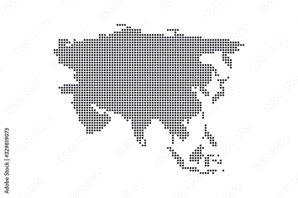 Dotted map of Asia. Vector eps 10 Stock Vector | Adobe Stock