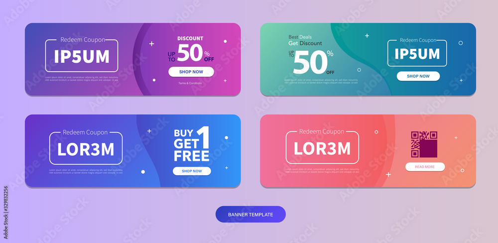 Dynamic modern fluid mobile for Voucher Sale template. Get Coupon ...