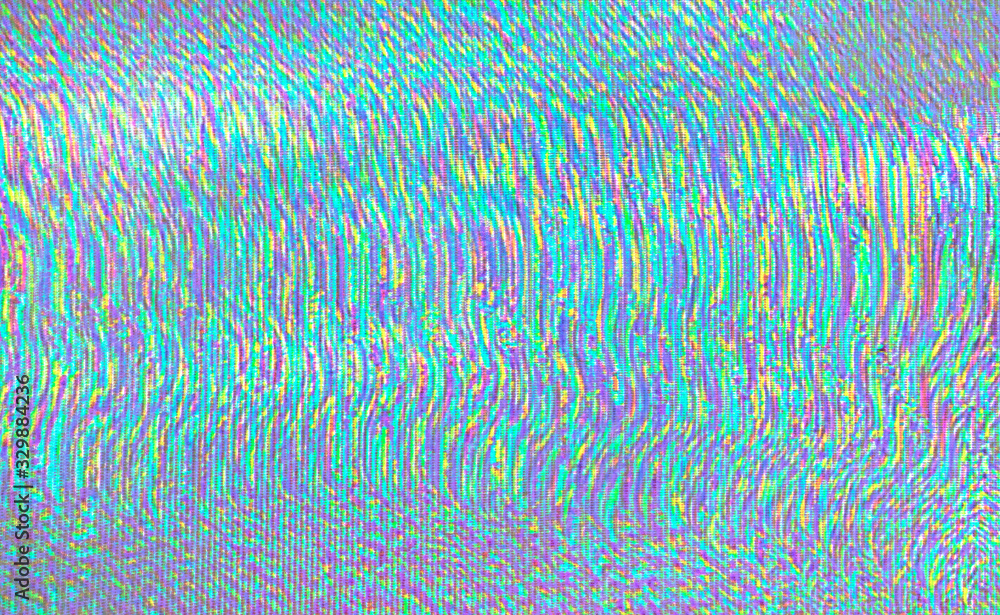 Horizontal mosaic screen of test television digital glitch in the ...