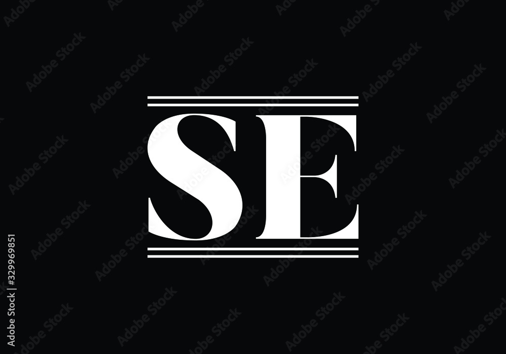 S E, SE Initial Letter Logo design vector template, Graphic Alphabet ...