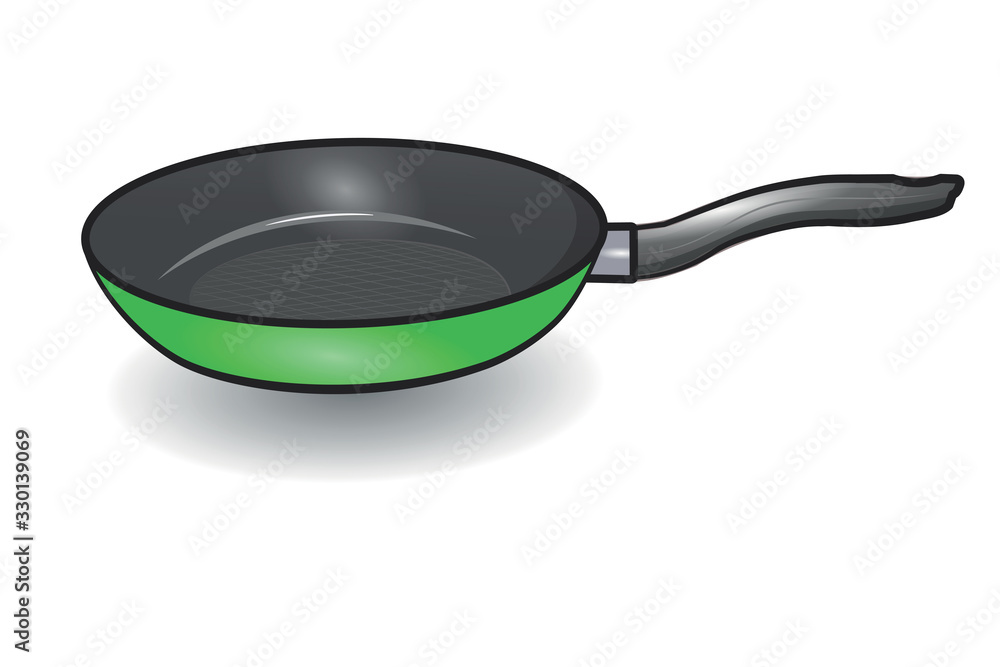 Frying pan.Vector cartoon illustration isolated on white background ...
