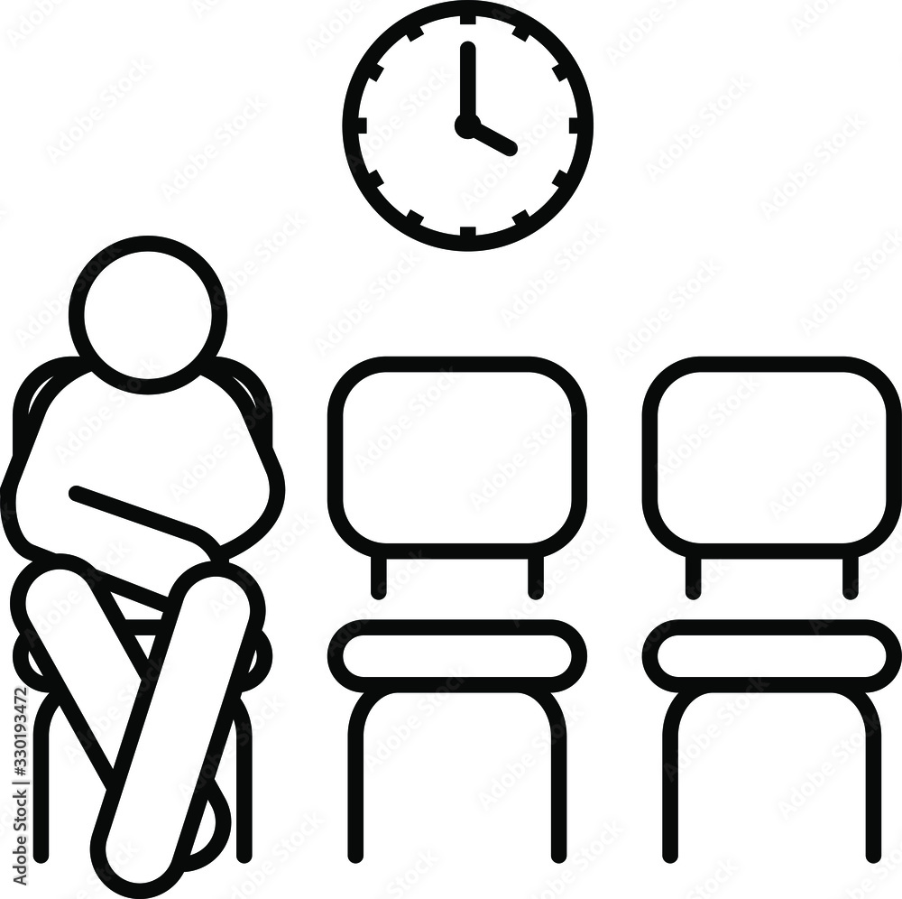Waiting icon, Waiting room icon, vector Stock Vector | Adobe Stock
