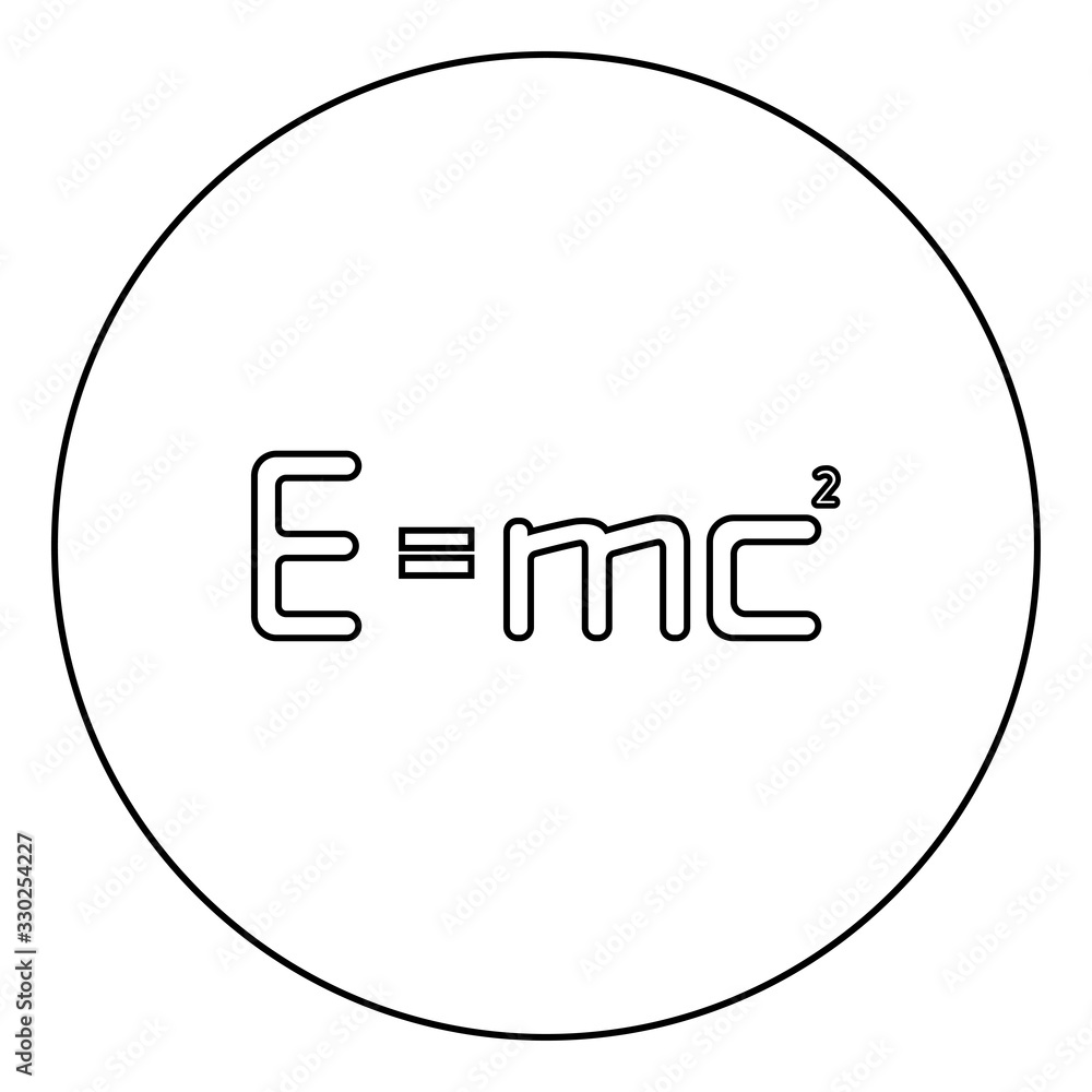 E=mc squared Energy formula physical law sign e equal mc 2 Education ...