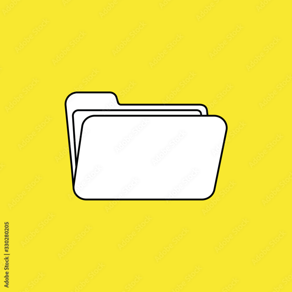 Vector illustration of opened folder icon. Stock Vector | Adobe Stock