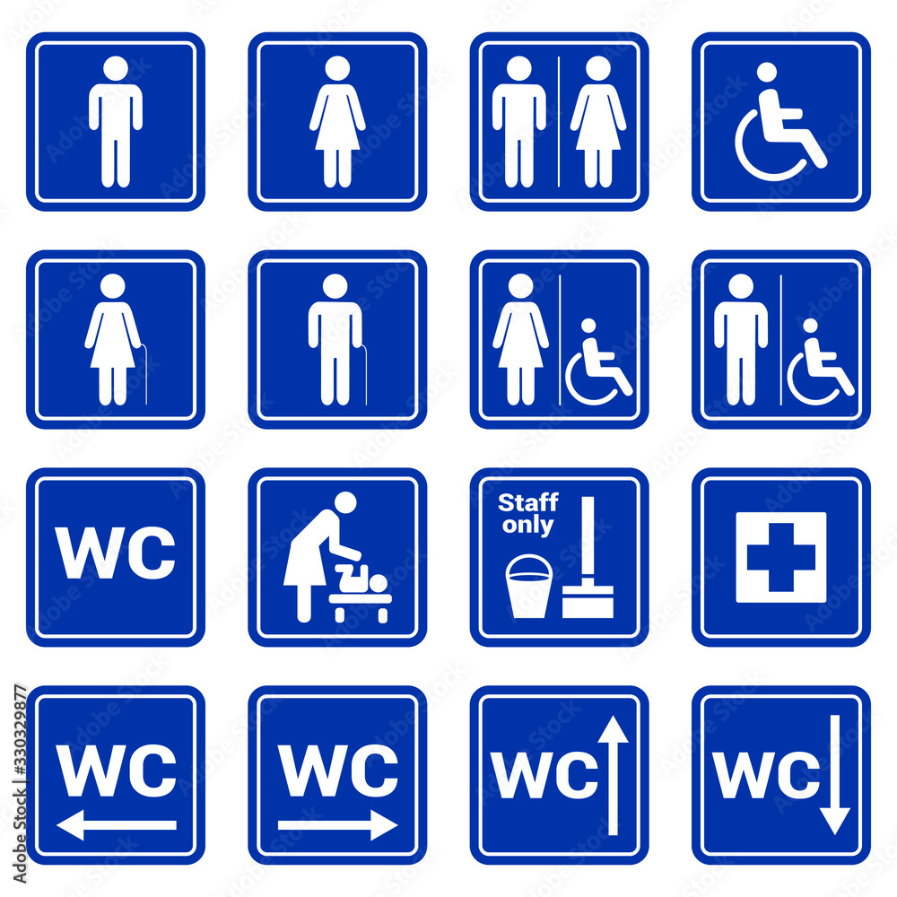 WC Symbole, signs, icons, sanitär, piktogramm Stock Vector | Adobe Stock