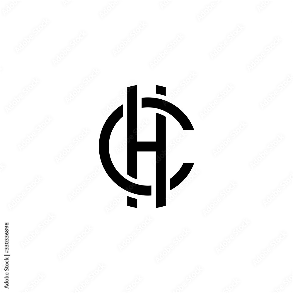 HC letter logo design vector image,ch logo vector illustration Stock ...