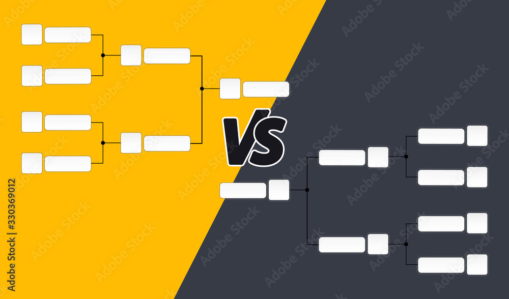 Tournament bracket templates. Playoffs schedule template. Creative ...