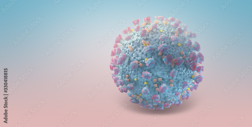 Illustration Stock Scanning electron microscope image shows SARS-CoV-2 ...